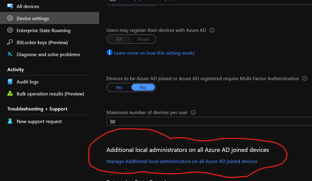 Add Device Admins for AAD joined devices – Kaif's blog
